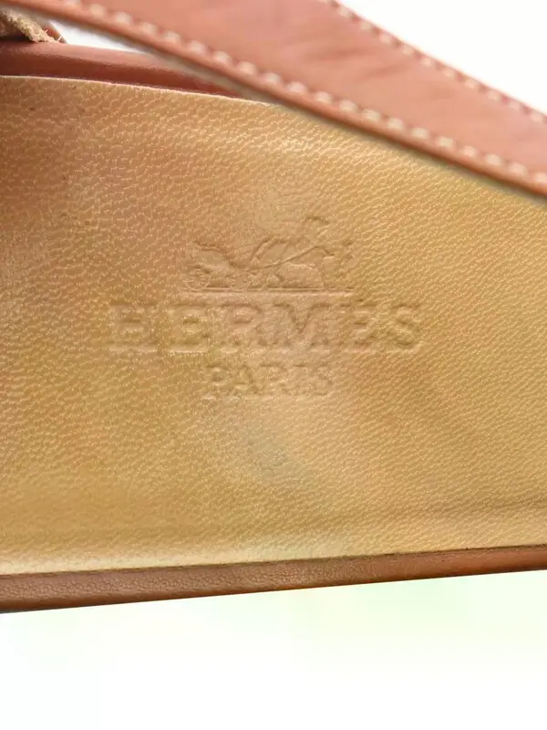 Hermès 2000s Studded T-bar Sandals