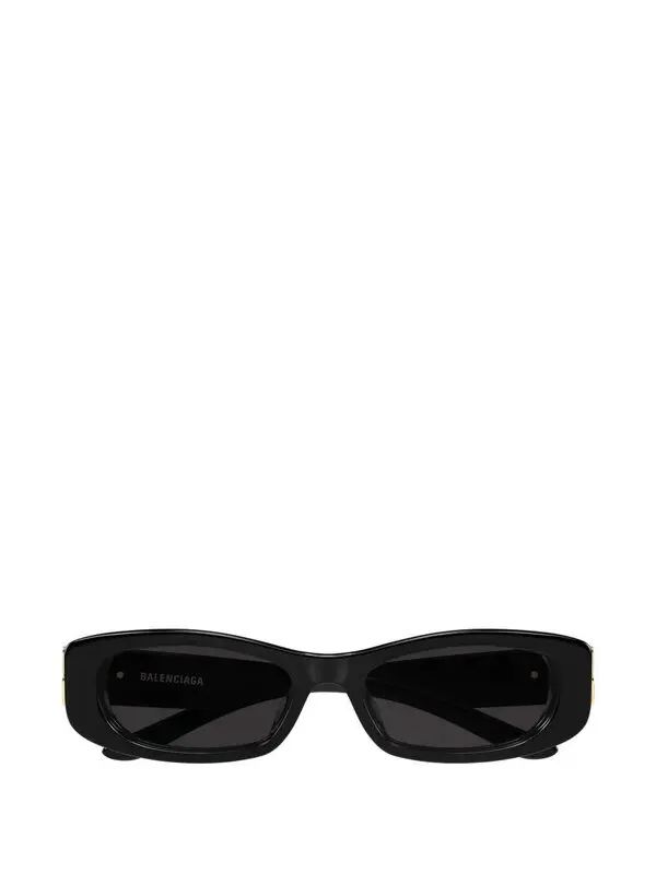 Balenciaga Cosmo Bb-logo Oval-frame Sunglasses - Black