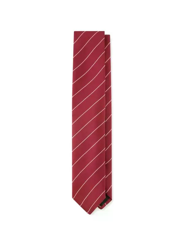 LARDINI Regimental-jacquard Silk Tie