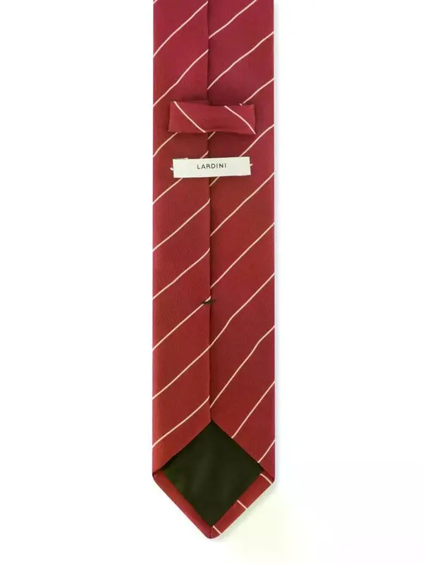 LARDINI Regimental-jacquard Silk Tie