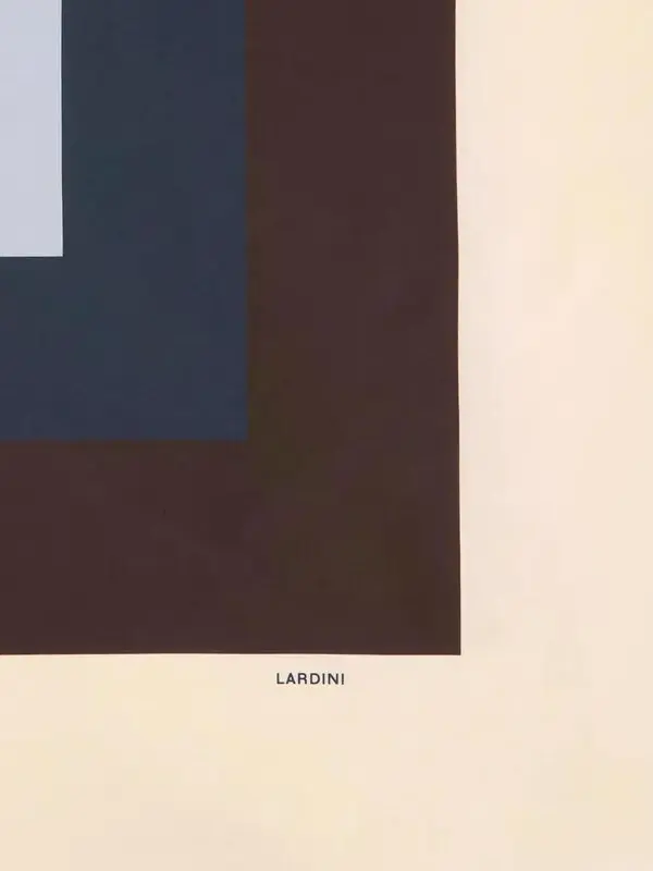 LARDINI Geometric-print Silk Scarf - Neutrals