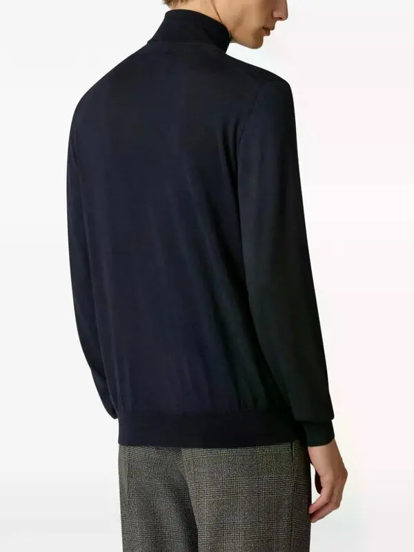 LARDINI Turtleneck Sweater - Blue