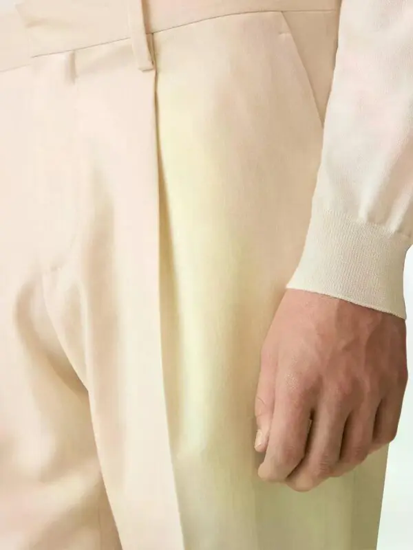 LARDINI Pleated Straight-leg Trousers