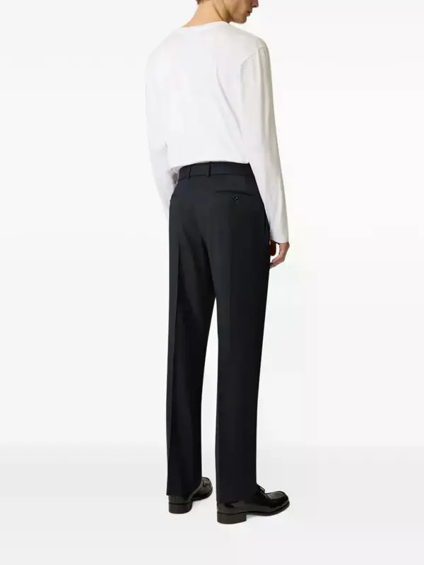 LARDINI Flat-front Straight-leg Trousers