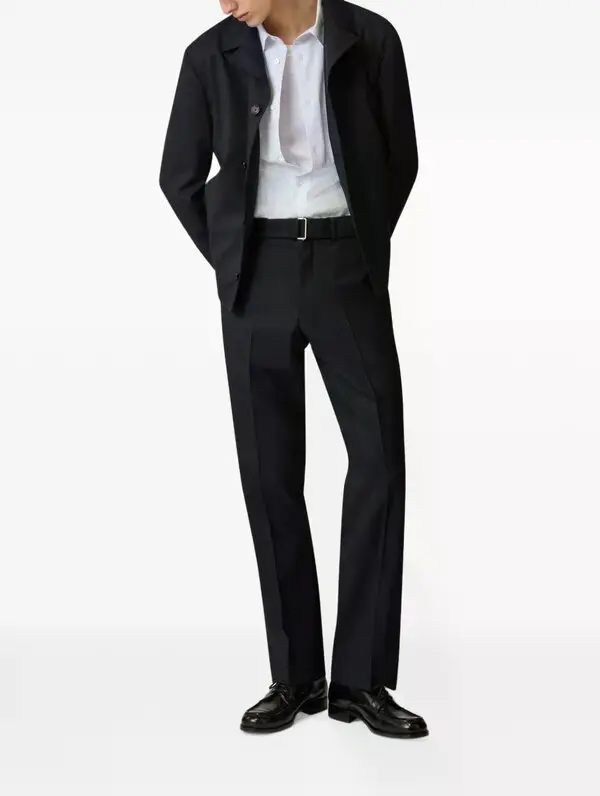 LARDINI Flat-front Straight-leg Trousers