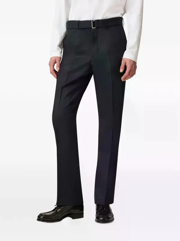 LARDINI Flat-front Straight-leg Trousers