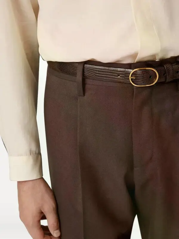 LARDINI Pleated Straight-leg Trousers