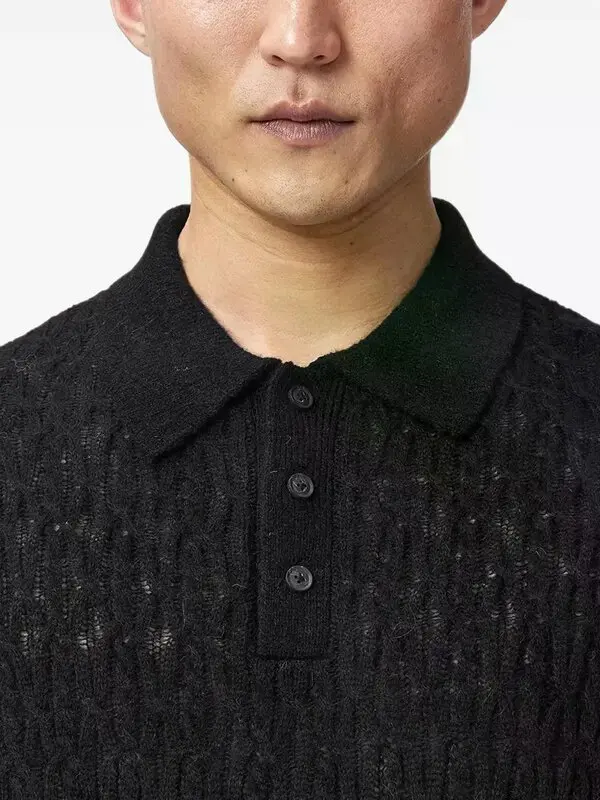 ALLSAINTS Cable-knit Polo Shirt