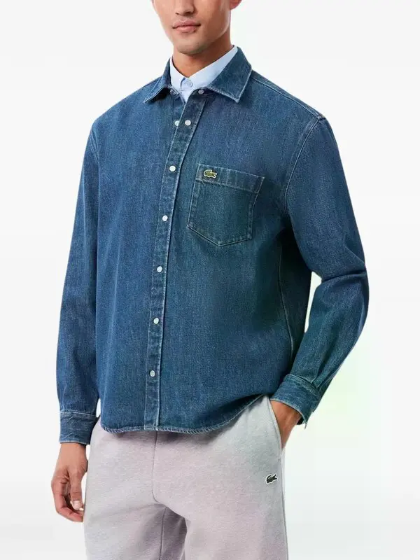 Lacoste Logo-patch Denim Shirt
