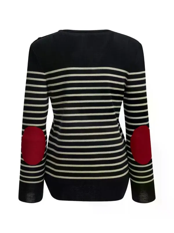 Saint James Striped Button-detail Sweater