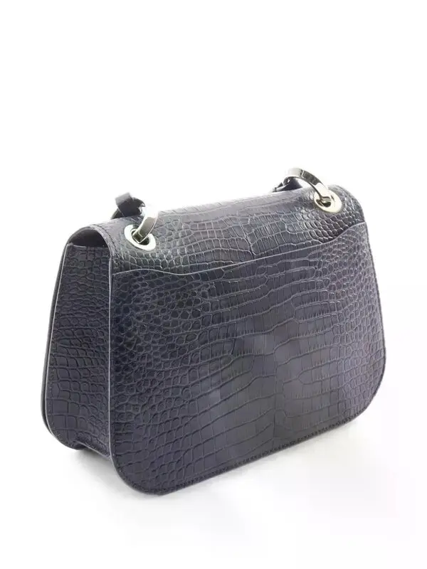 JIMMY CHOO 2010s Varenne Croc-embossed Shoulder Bag