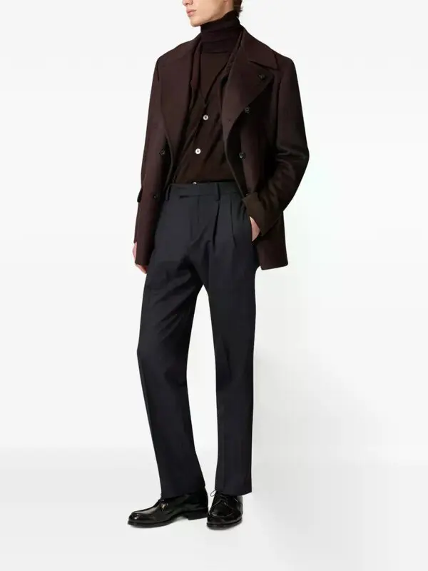 LARDINI Wool Turtleneck Sweater - Brown