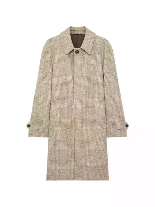 LARDINI Prince Of Wales Tweed Coat