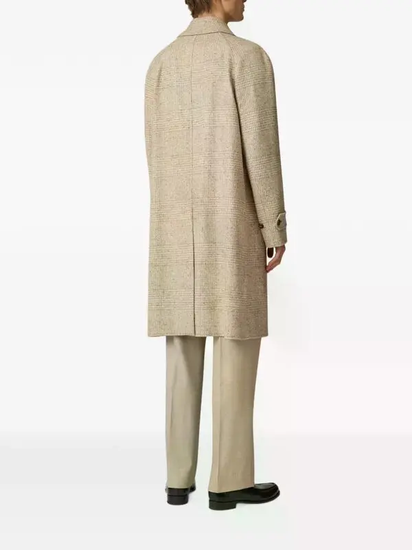 LARDINI Prince Of Wales Tweed Coat