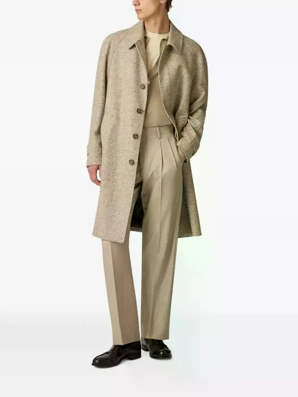 LARDINI Pleated Wool Straight-leg Trousers