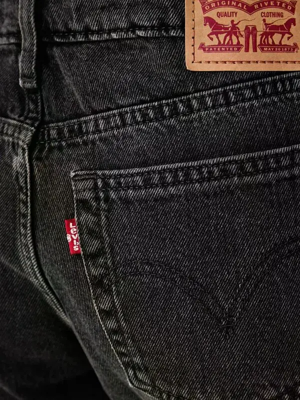 LEVI'S Faded-effect Straight-leg Jeans - Black