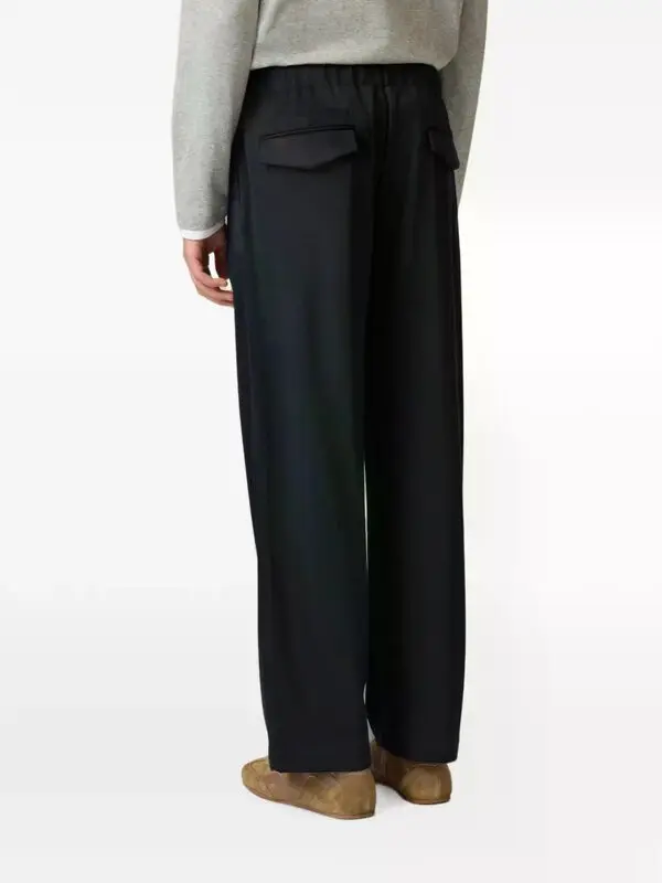LARDINI Elasticated-waist Straight-leg Trousers