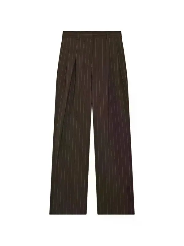LARDINI Pinstripe Pleated Trousers