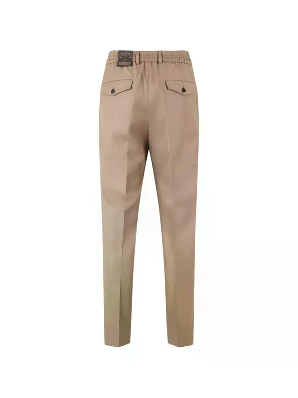 SLOWEAR Elasticated-waistband Tapered Trousers