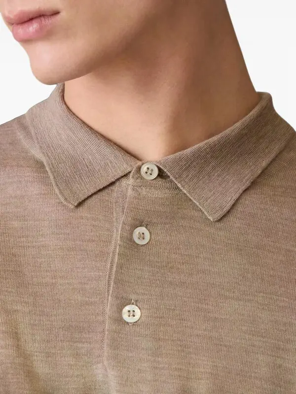 LARDINI Virgin Wool Polo Shirt