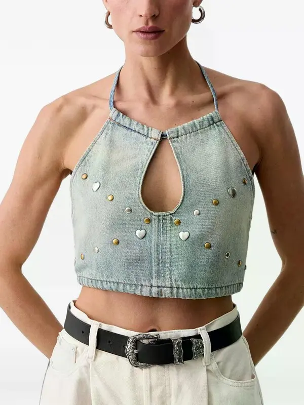 LEVI'S X Pride Road Worn Halter Stud-embellished Halterneck Top