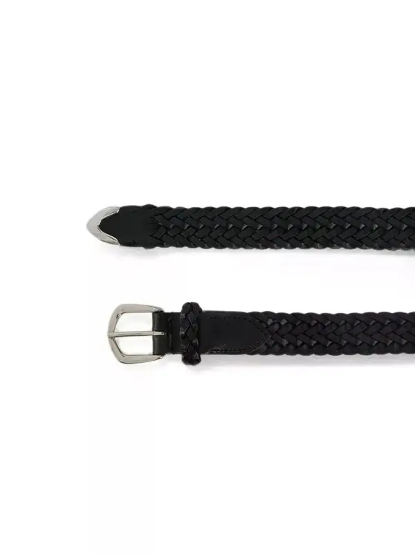 LARDINI Handwoven Leather Belt