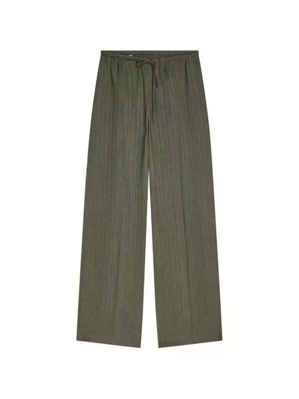 Dries Van Noten Elasticated Viscose Pants - Green
