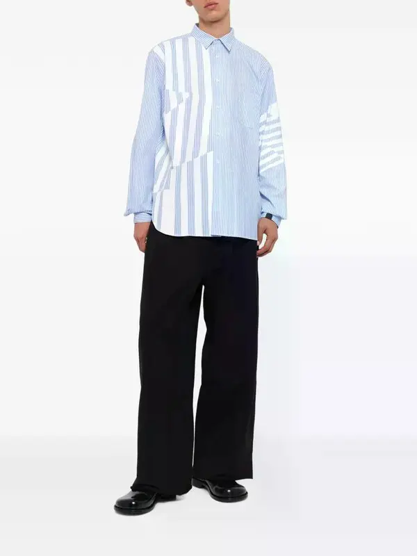 Noir Kei Ninomiya Printed Striped Shirt