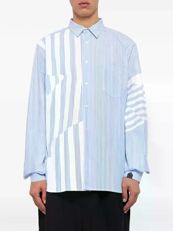 Noir Kei Ninomiya Printed Striped Shirt