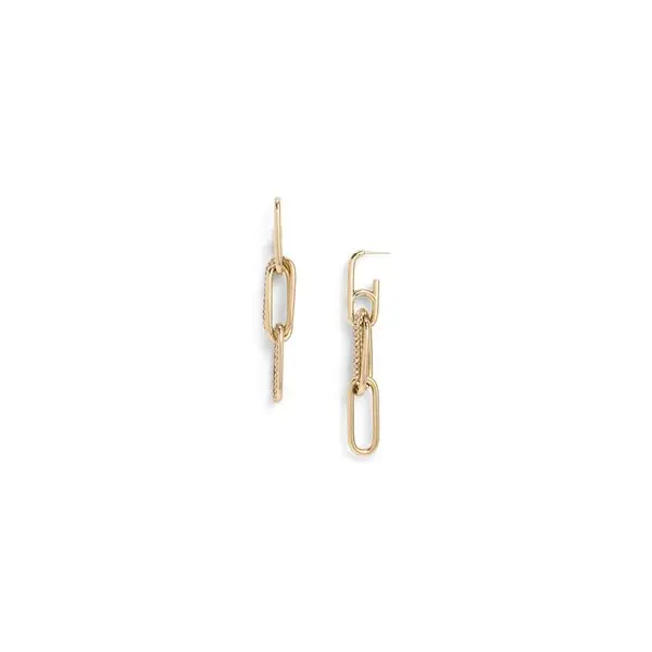 Ralph Lauren Champagne-tone Overlap Earrings