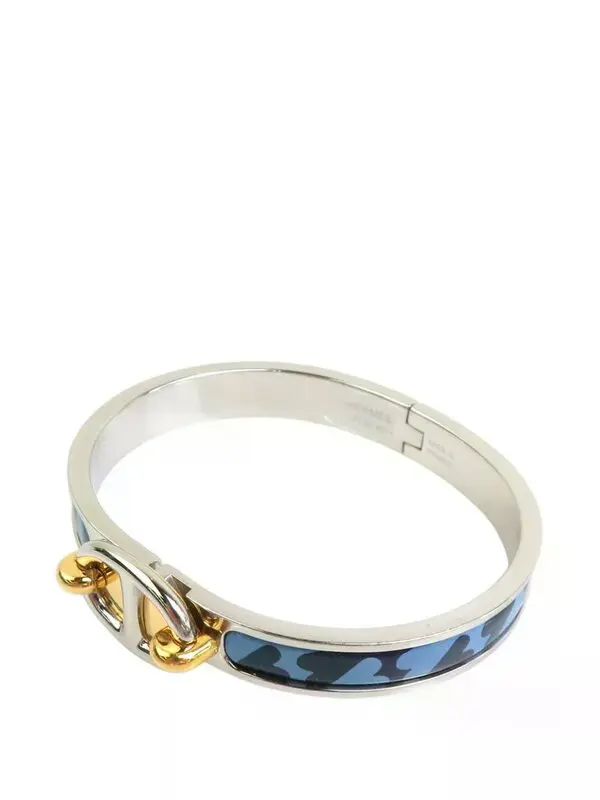 Hermès 2010-2026 Enamel Mini Clic Chaine D Ancre Bracelet Pm Costume Bracelet - Blue