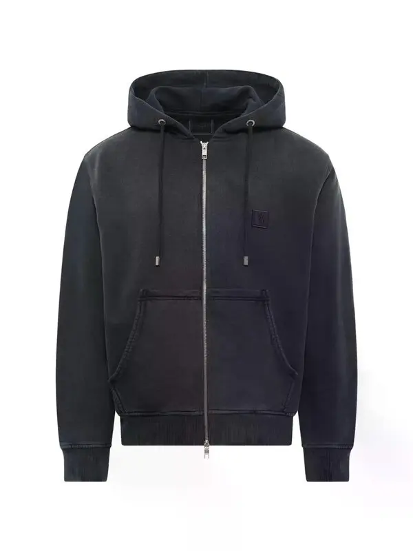 WOOYOUNGMI Washed Logo-print Hoodie