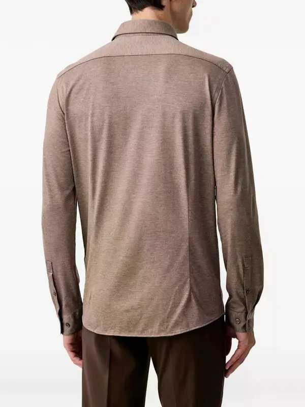 Lindbergh Business Marl-effect Long-sleeve T-shirt
