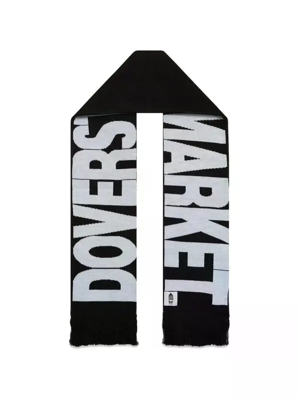 Noir Kei Ninomiya X Dsm Football Logo-knit Scarf - Black