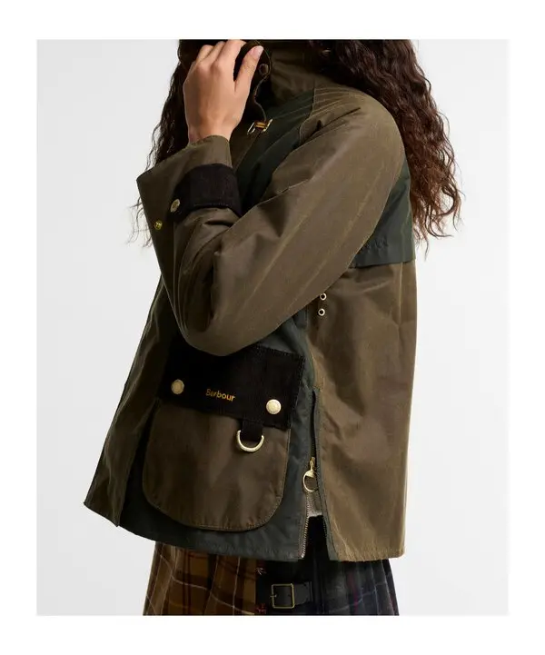 Barbour Hazelwood Corduroy-trim Lobster-claw Jacket - Beech/fern/mixed Tartan