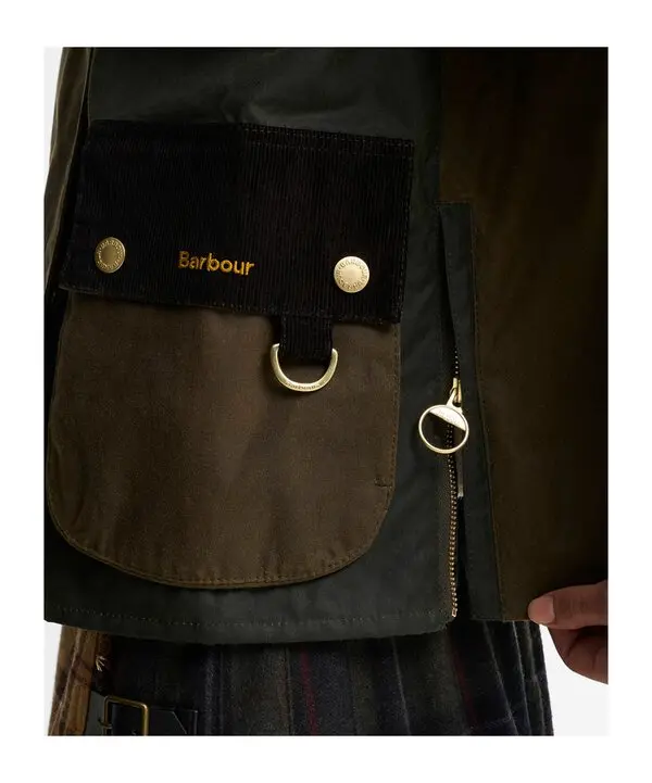 Barbour Hazelwood Corduroy-trim Lobster-claw Jacket - Beech/fern/mixed Tartan