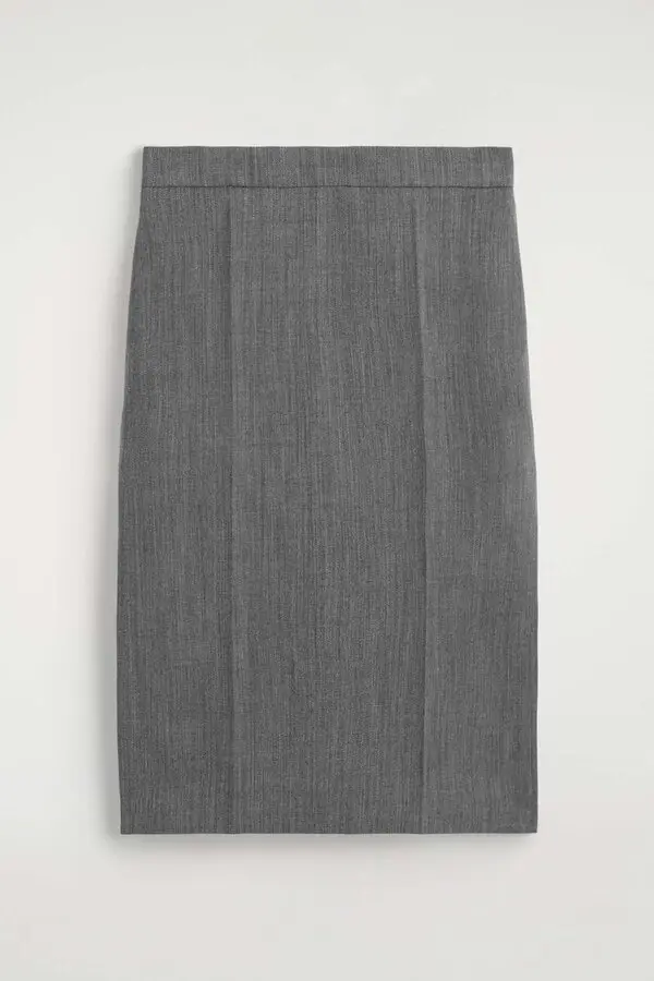 Cos Tailored Wool Midi Skirt