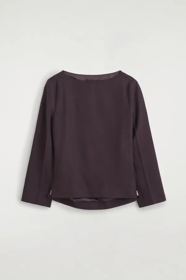 Cos Tailored Wool Boat-neck Top
