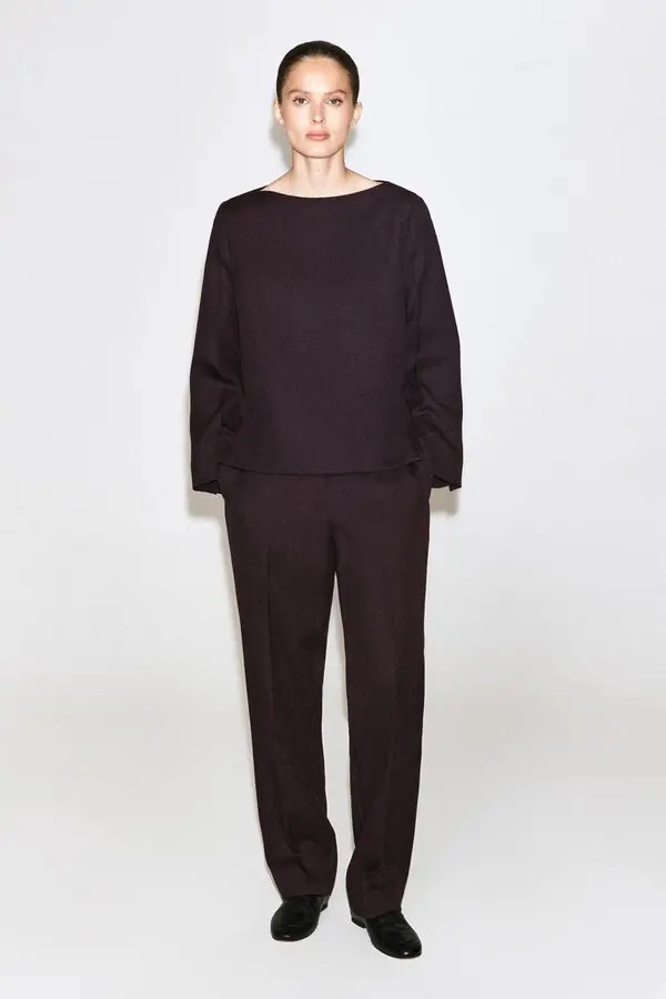 Cos Tailored Wool Boat-neck Top