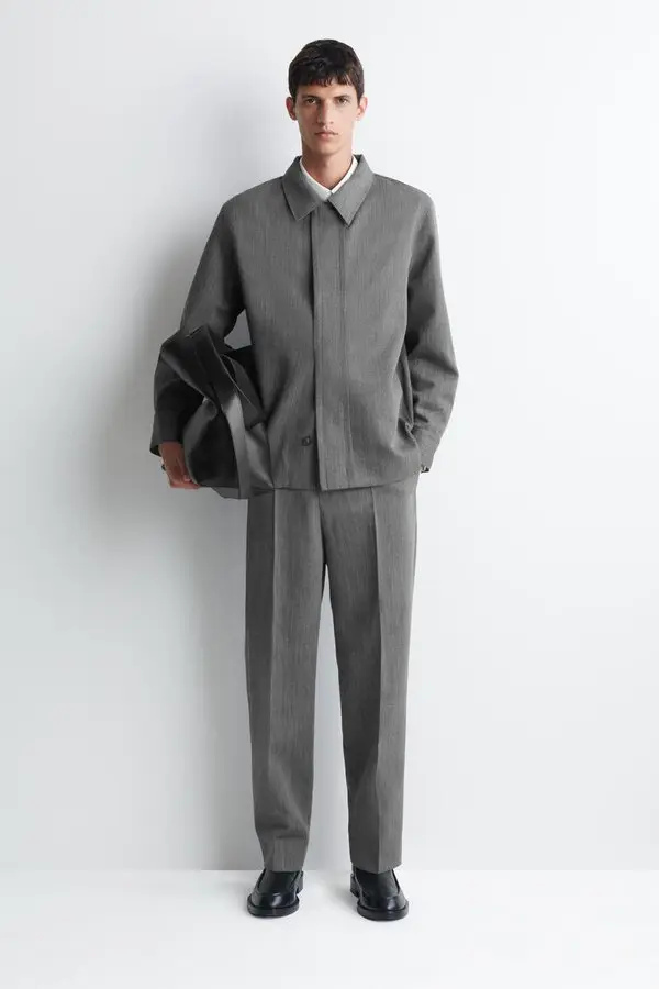 Cos Placket-detail Wool Shirt