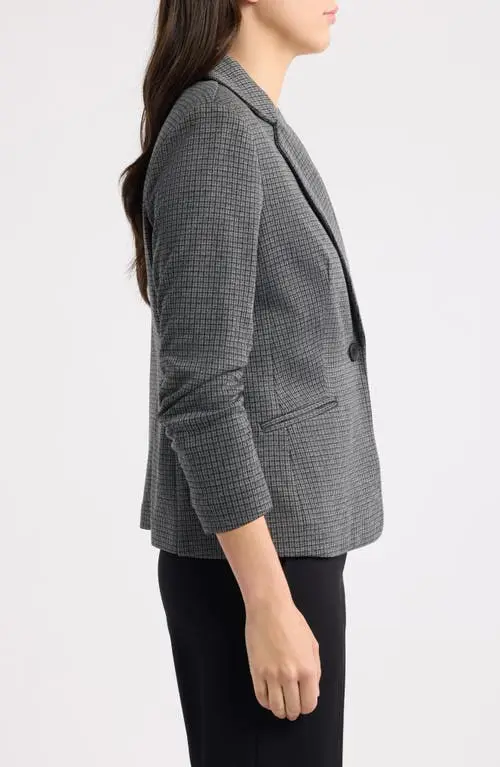 Anne Klein Scrunch Sleeve One Button Blazer