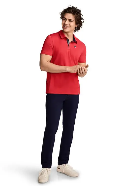 JOCKEY Everactive Tech Pique Polo - 1876 Red