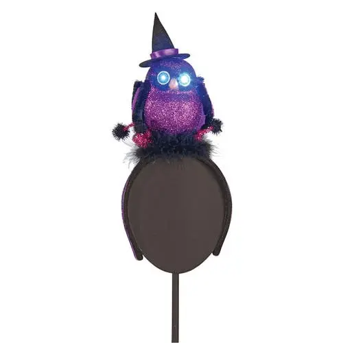 GALLERIE II Light-up Led / Sound Owl Decorative Halloween Costume Headband - Purple