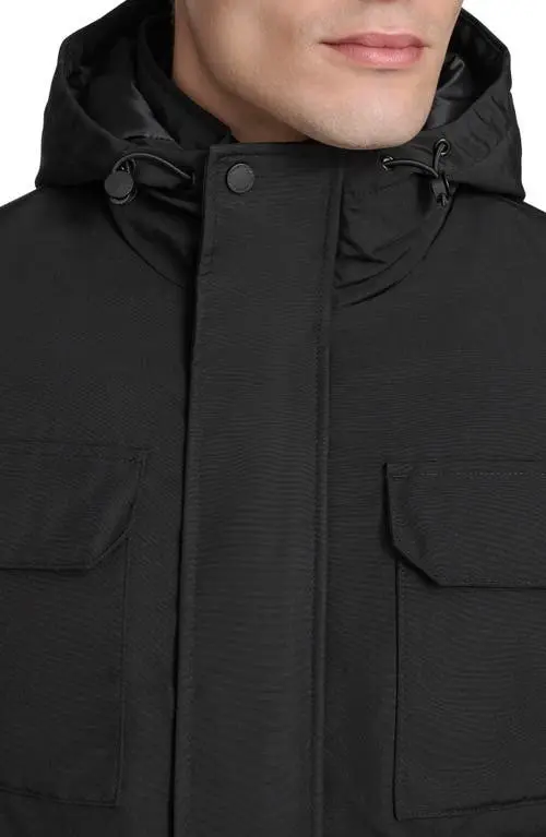 KENNETH COLE Oxford Water Resistant Parka - Black