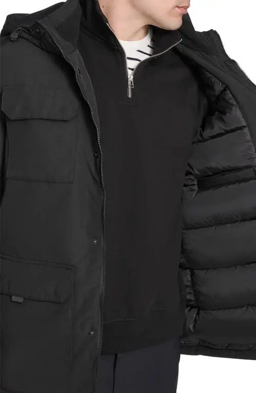 KENNETH COLE Oxford Water Resistant Parka - Black