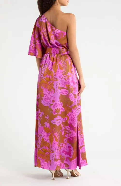 SUGARLIPS Lorian Floral Meara One-shoulder Maxi Dress