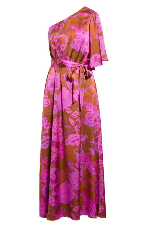 SUGARLIPS Lorian Floral Meara One-shoulder Maxi Dress