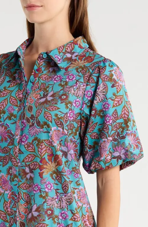 SUGARLIPS Staci Floral Bubble Hem Cotton Dress