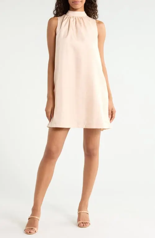 SUGARLIPS Keyla Sleeveless Trapeze Minidress - Ivory
