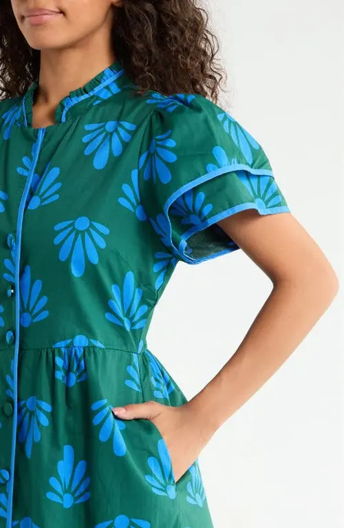 SUGARLIPS Davie Floral Print Midi Dress